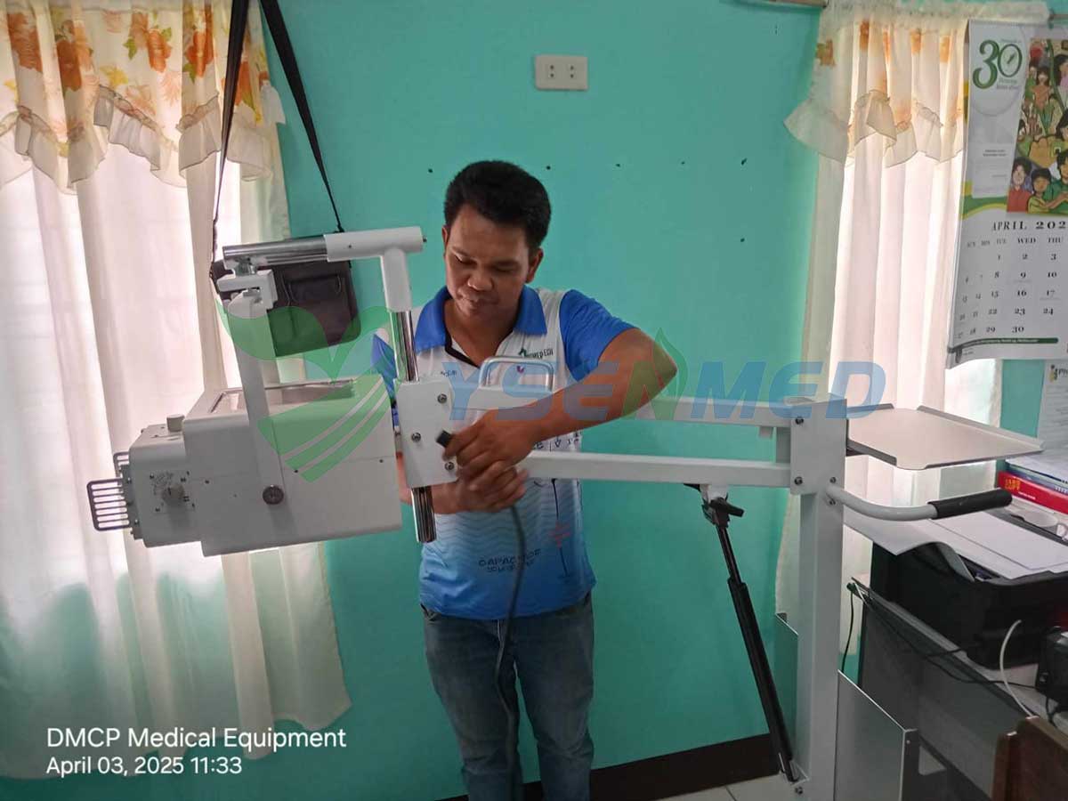 YSX056-PE portable digital x-ray unit set up in the Philippines